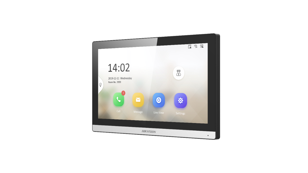 DS-KH6350-WTE1 Video Intercom Indoor 7-Inch Touchscreen Black Hikvision DS-KH6350-WTE1 Video Intercom Indoor 7-Inch Touchscreen Black Hikvision