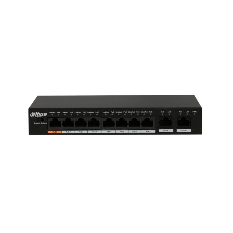 PFS3010-8ET-96 10-Port Unmanaged Desktop Switch with 8-Port PoE Dahua